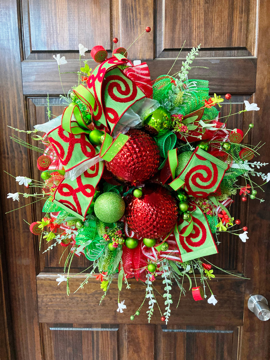 lime green deco mesh